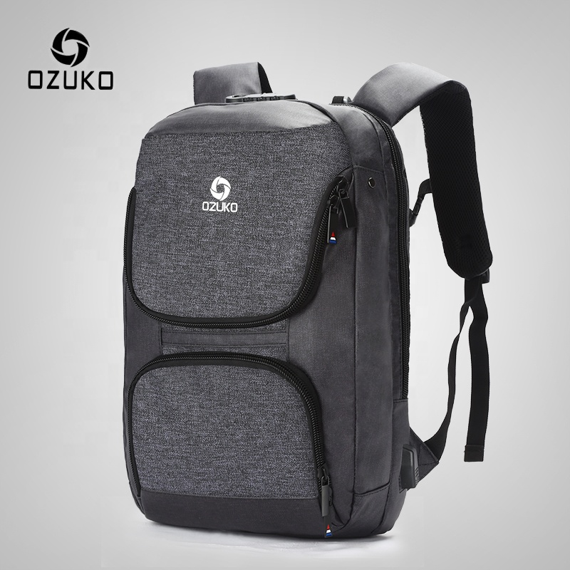 Ozuko 9029 Rechargeable Fashion School Bags Waterproof College Bag Anti ...